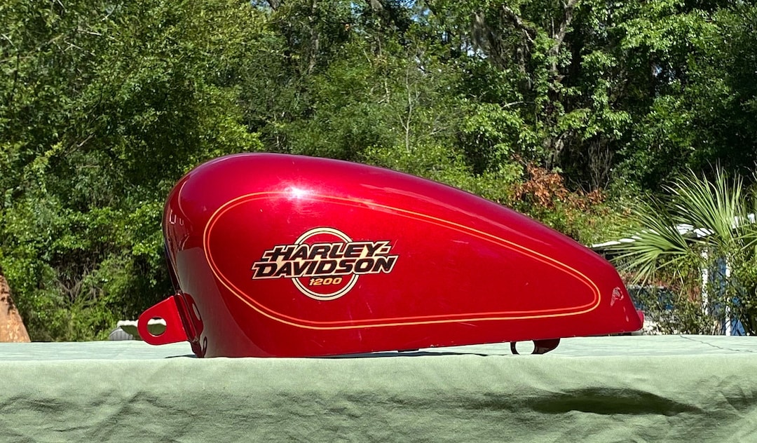 Vintage 1990s Harley Davidson Sportster Fuel Tank: Victory Red Peanut ...