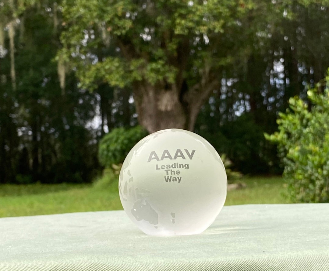 USMC Advertisement 3 Paperweight, Solid Glass Earth Globe, AAAV Leading ...