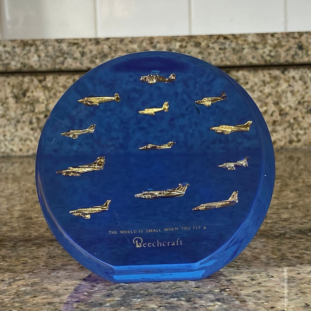 Paper Weight Desk Art Lucite Acrylic Advertisement / the World - Etsy