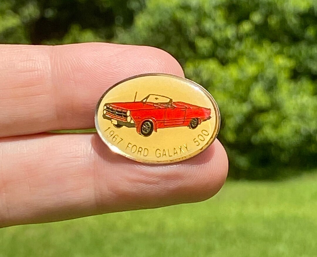 1967 Ford Galaxy 500 Enamel Pin: Classic Red Hot Rod Collector Gift ...