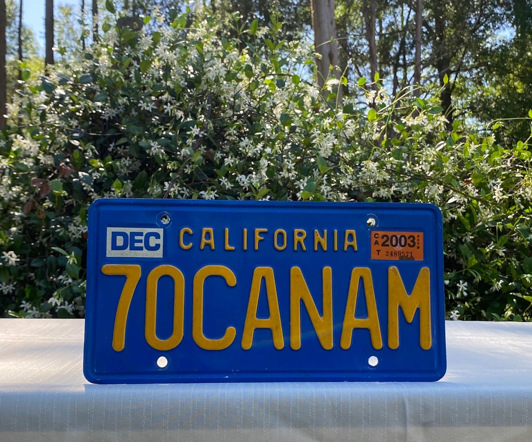 Cali California Metal Embossed 2000s Era Vanity Car Automobile License ...