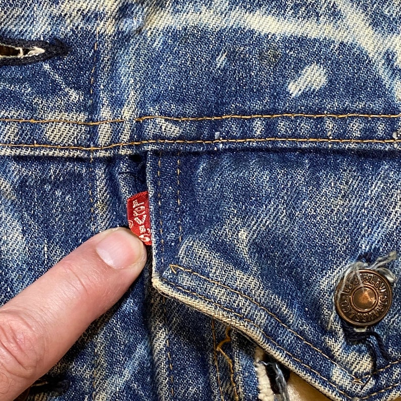 Custom Levi LEVIS Vintage Denim Vest Red Label / Made in USA / Battle ...