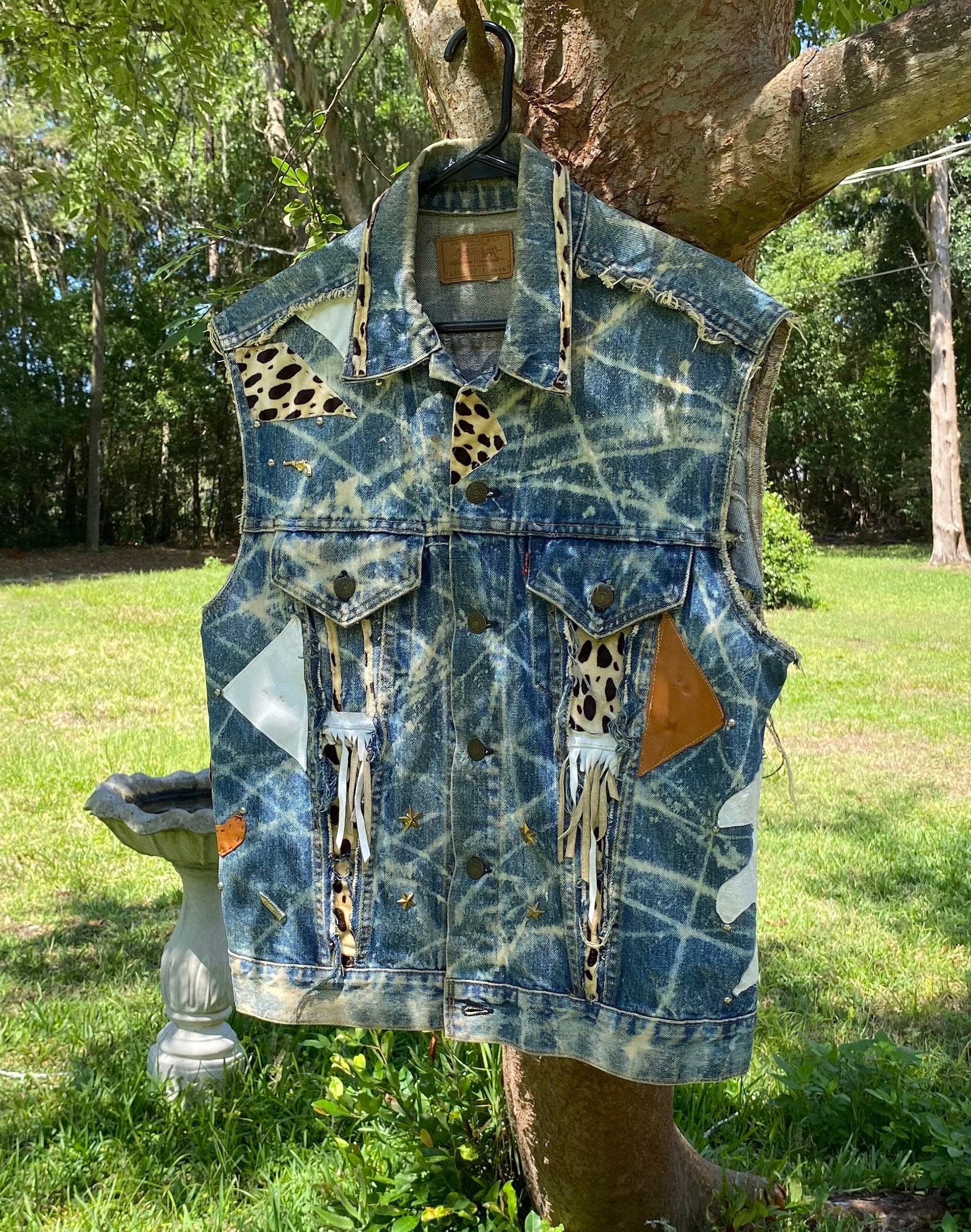 Custom Levi LEVIS Vintage Denim Vest Red Label / Made in USA / Battle ...
