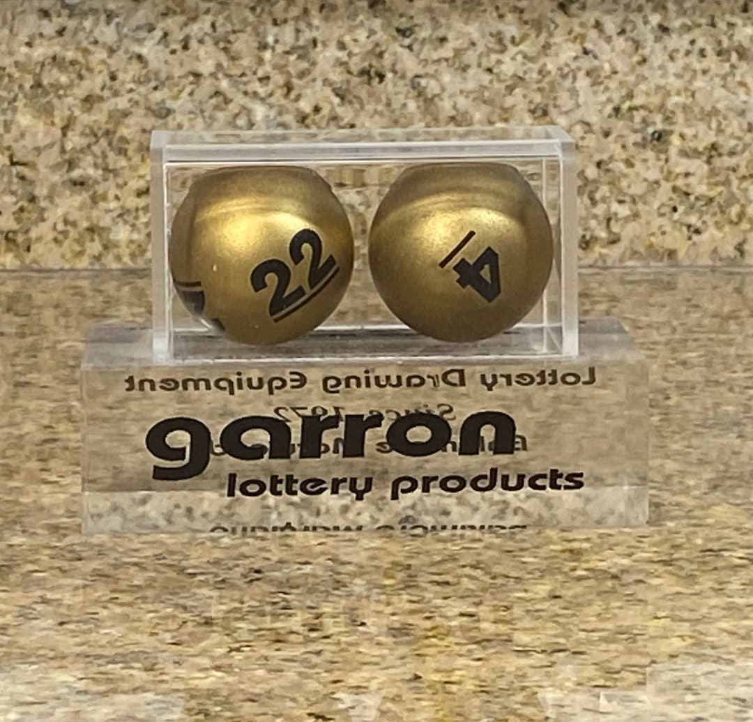 Vintage Lucite Lottery Ball Paperweight: Garron Lottery Products ...