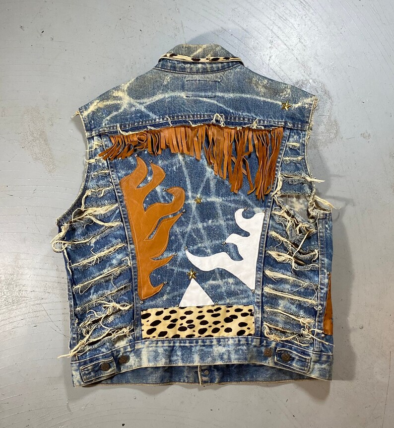 Custom Levi LEVIS Vintage Denim Vest Red Label / Made in USA / Battle ...