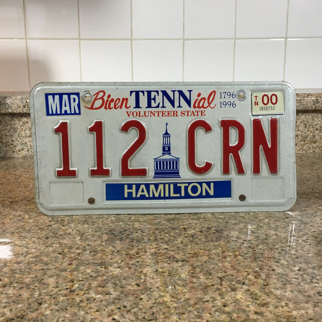 Car Automobile Truck License Plate Tennessee BICENTENNIAL Hamilton ...