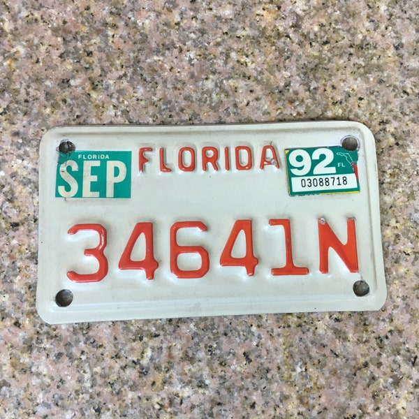 Motorcycle Plate Florida - Etsy