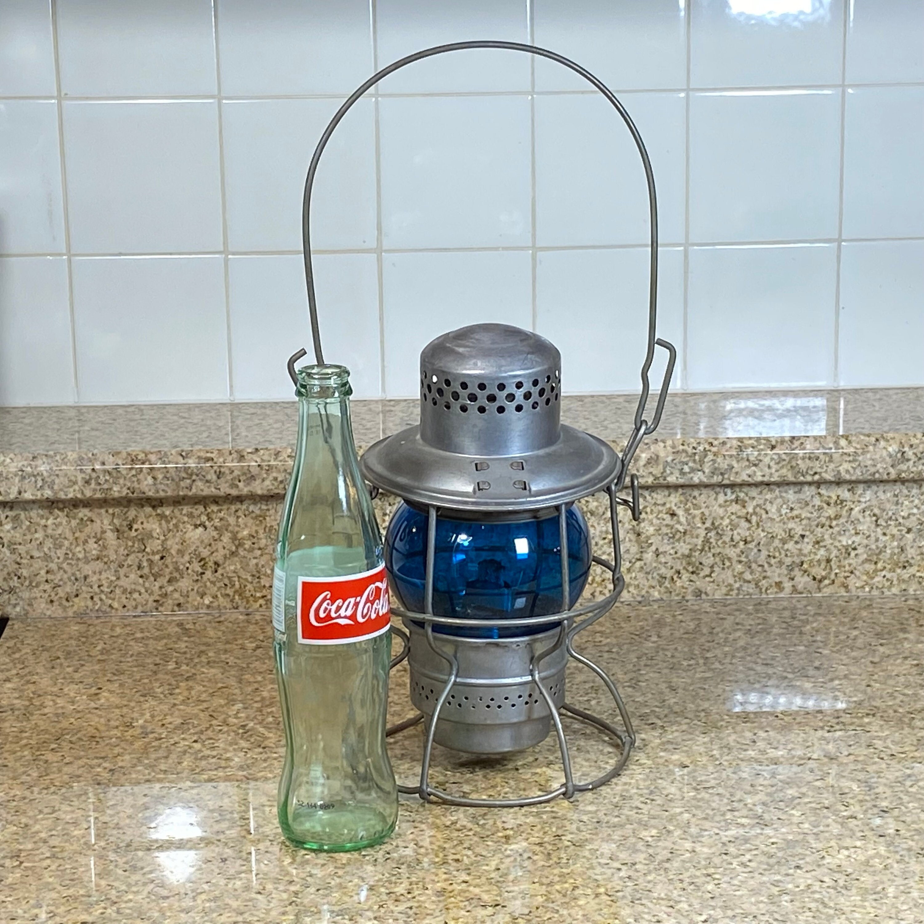 Adlake No 300 Rail Road Lantern: Signal Green Glass Globe, Kerosene Oil ...