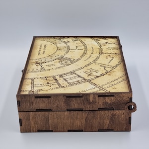 Personalized Wizard Gift Box | Magical Footprint Map, Wooden Music Box ...