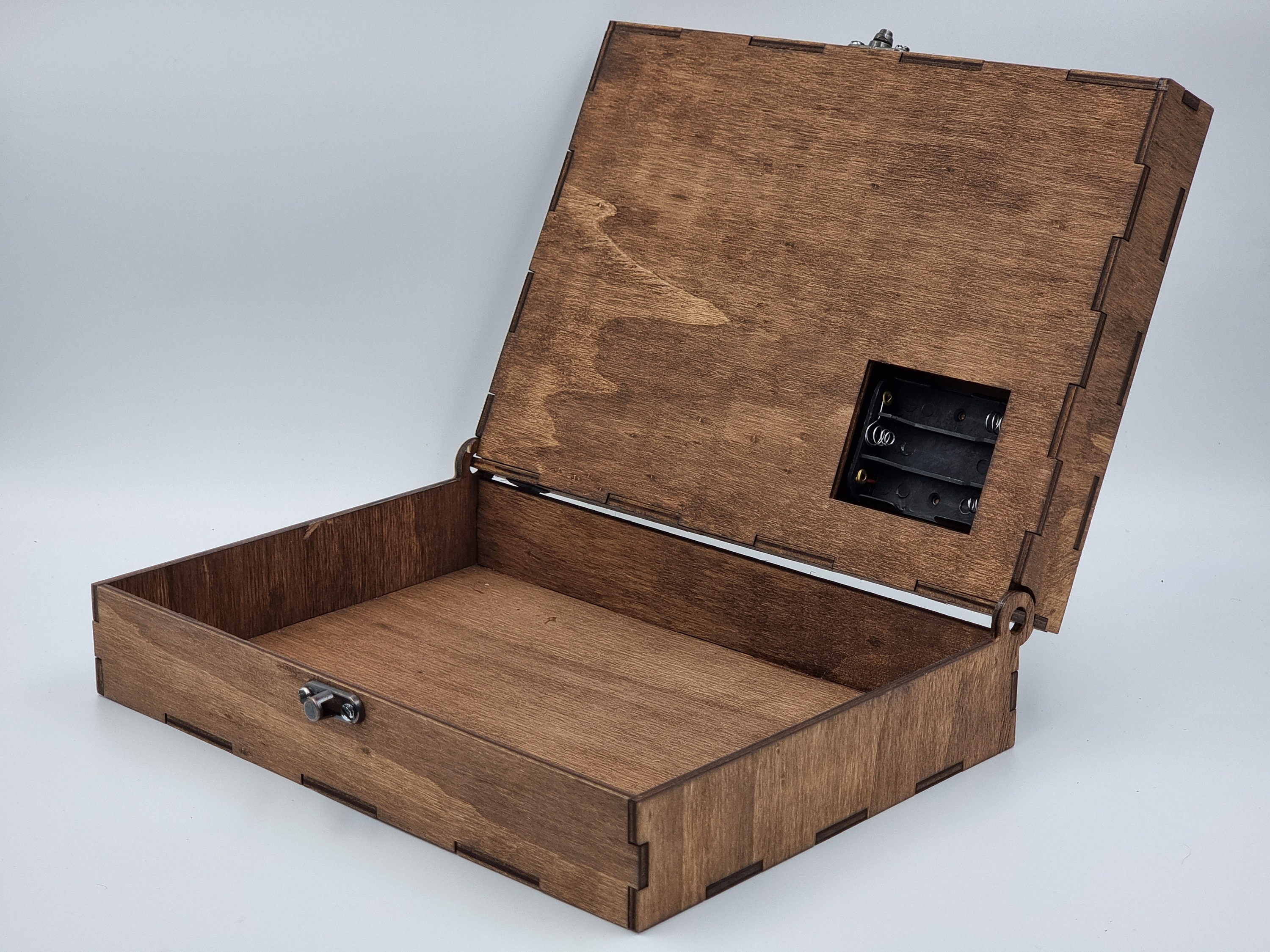 Personalized Wizard Gift Box Magical Wooden Box Light Footprint Map ...