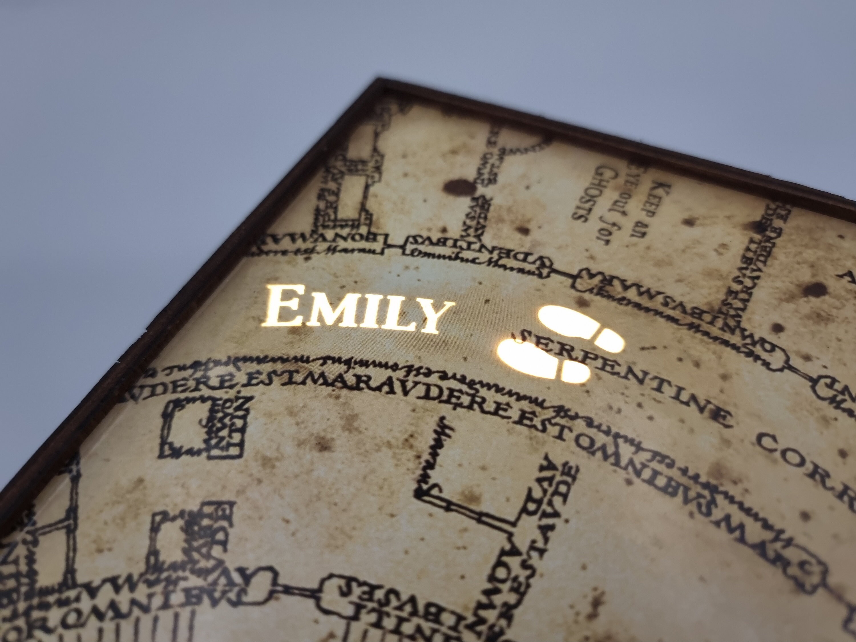 Personalized Wizard Gift Box | Magical Footprint Map, Wooden Music Box ...