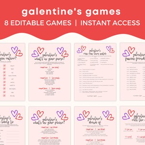 Galentine's Party Printable Game Bundle Editable Games Set for ...