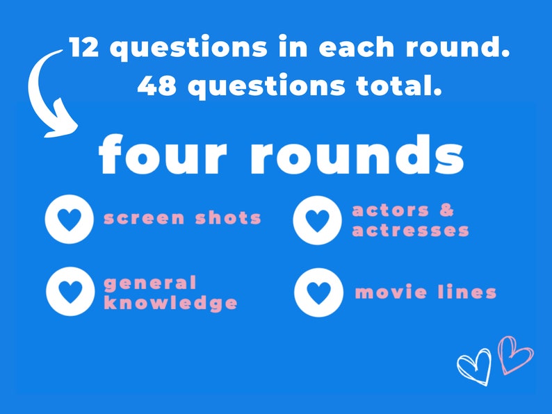 Romantic Comedy Trivia Game Virtual Rom Com Trivia for - Etsy