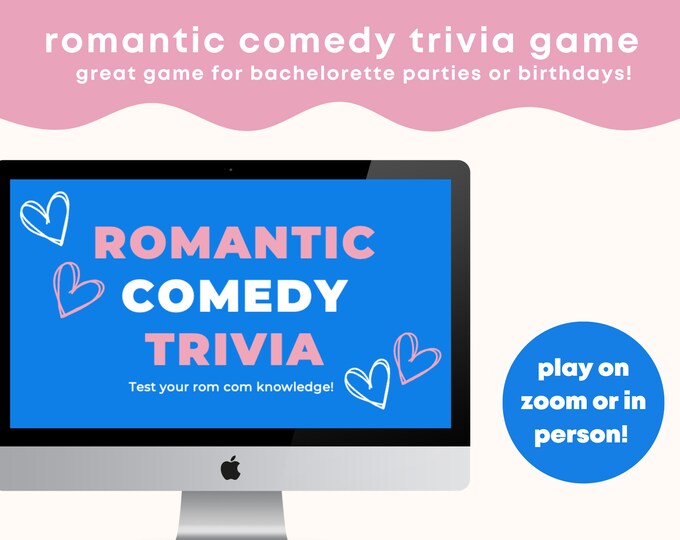 Romantic Comedy Trivia Game | Virtual Rom Com Trivia for Galentine's ...