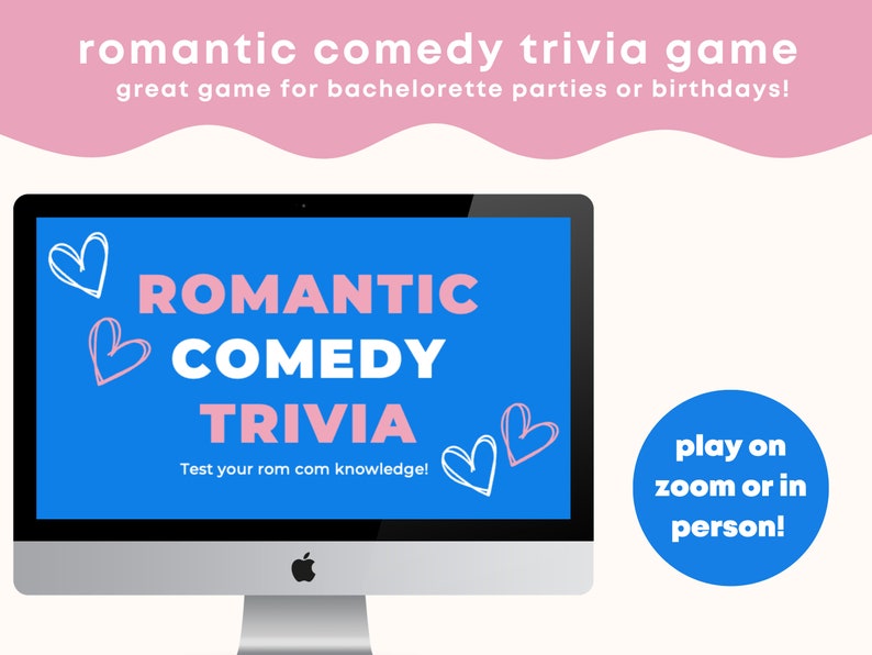 Romantic Comedy Trivia Game Virtual Rom Com Trivia for - Etsy