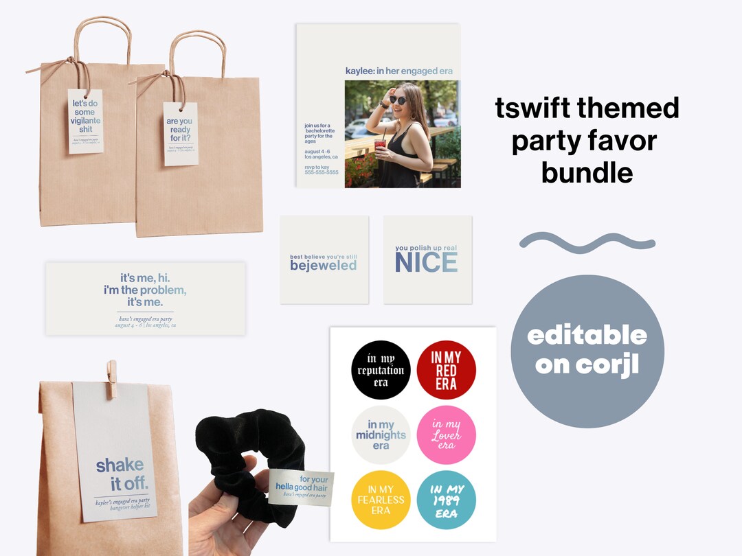 T Swift Party Welcome Bag Tag Swiftie Party Guest Favors for ...