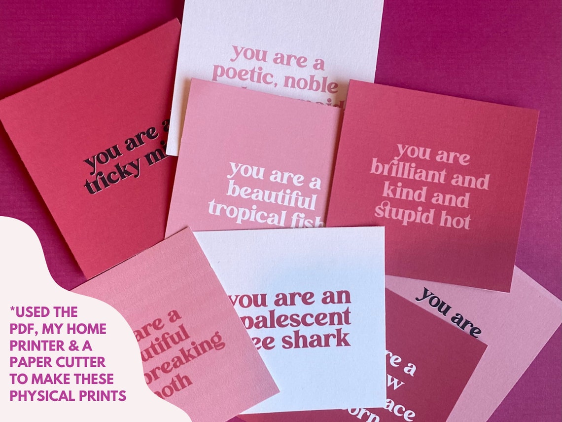 Printable Compliment Cards for Friends Gift for - Etsy