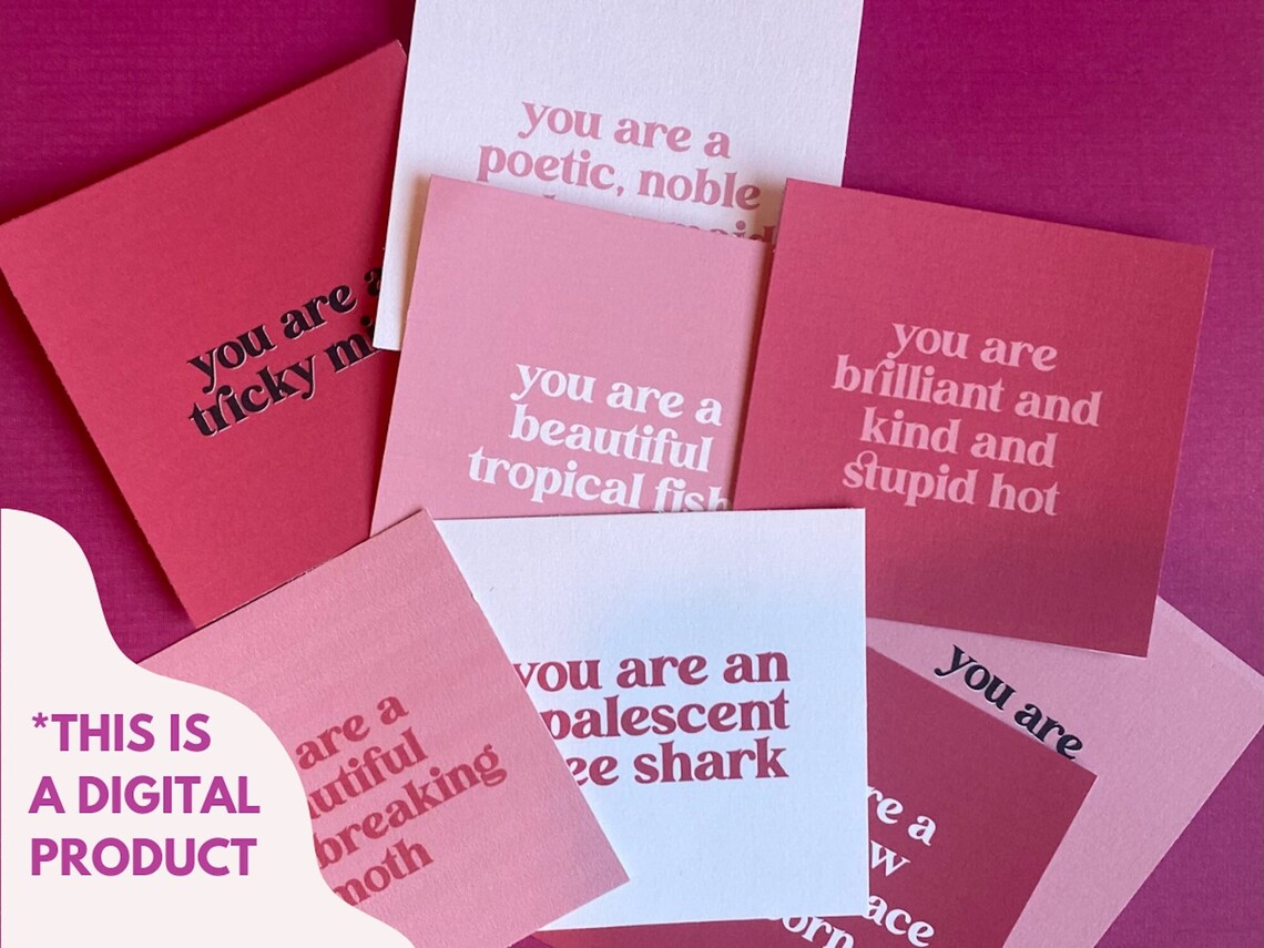 Printable Compliment Cards for Friends Gift for - Etsy