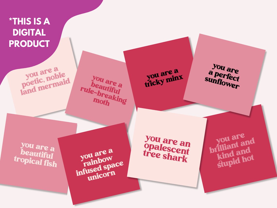 Printable Compliment Cards for Friends Gift for - Etsy