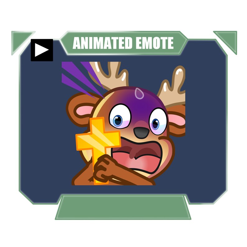 ANIMATED Deer Scared Christmas Emote for Twitch Kick Discord Youtube ...