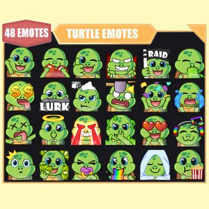 TURTLE Emote Bundle for Twitch | Youtube Emotes | Discord Emotes ...