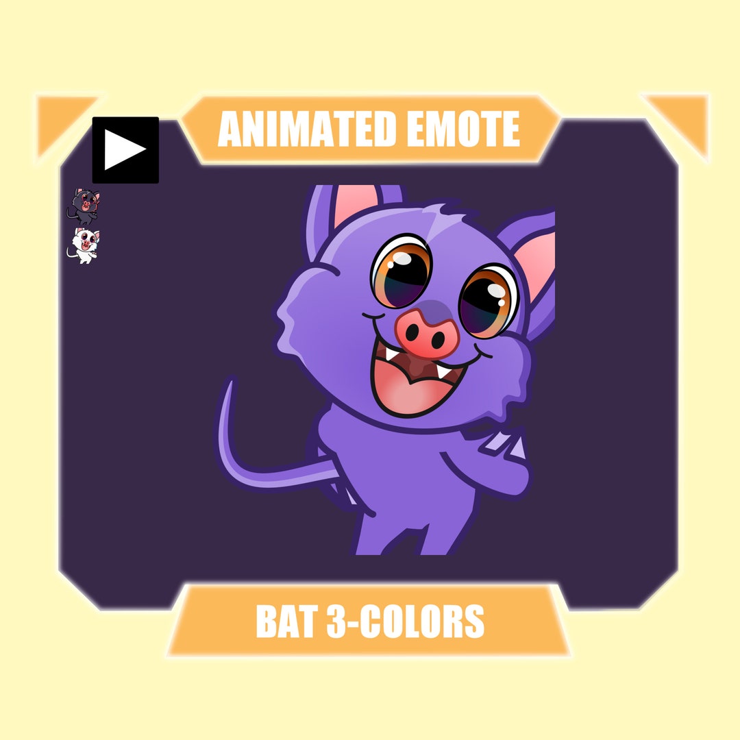ANIMATED Bat Cute Dance Halloween Emote for Twitch Kick Discord Youtube ...