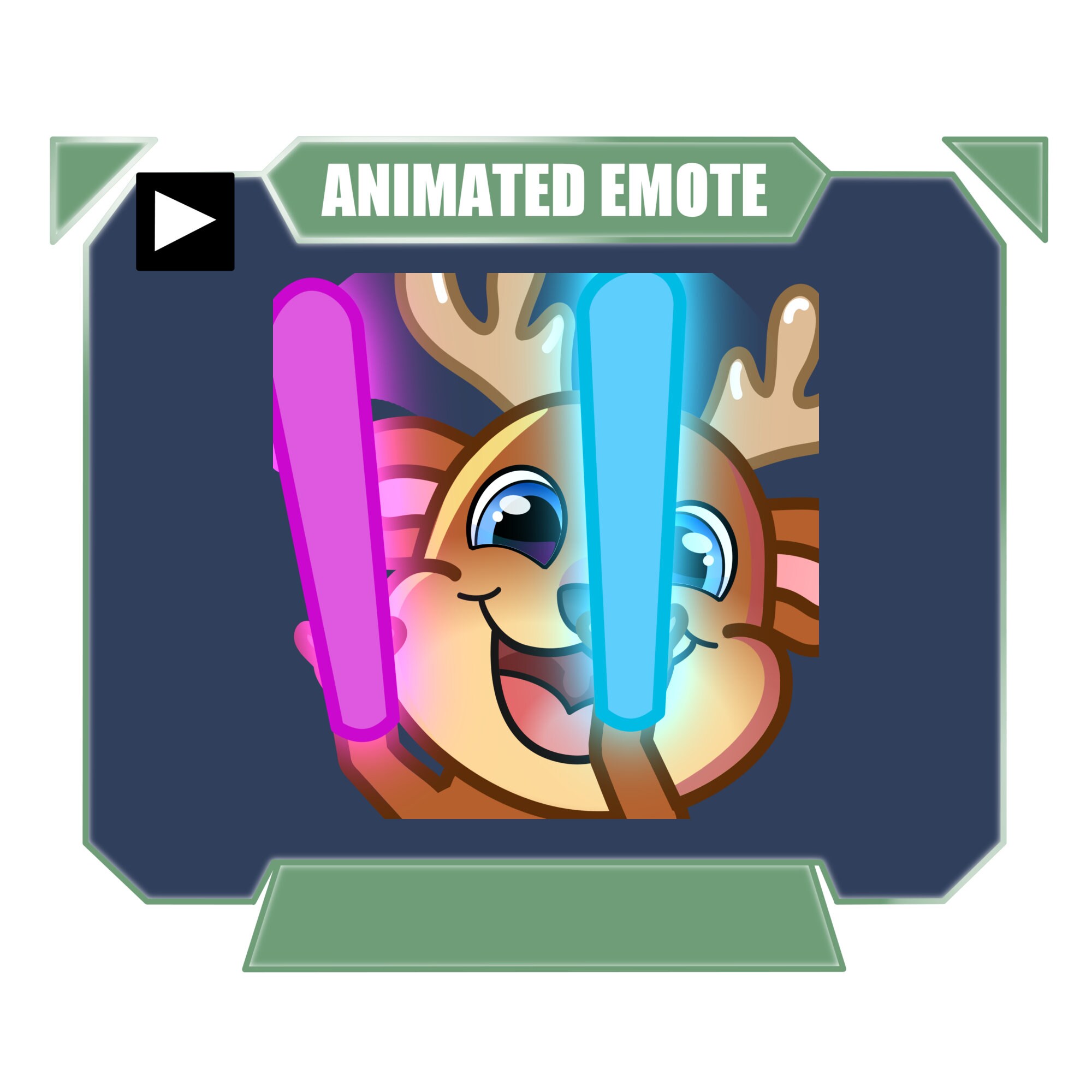 ANIMATED Deer Rave Christmas Emote for Twitch Kick Discord Youtube ...