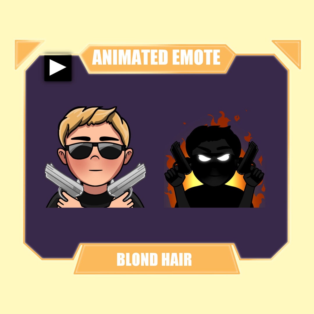 Twitch Emote Animated | Discord Youtube Emote | Cool Blond Guy With ...