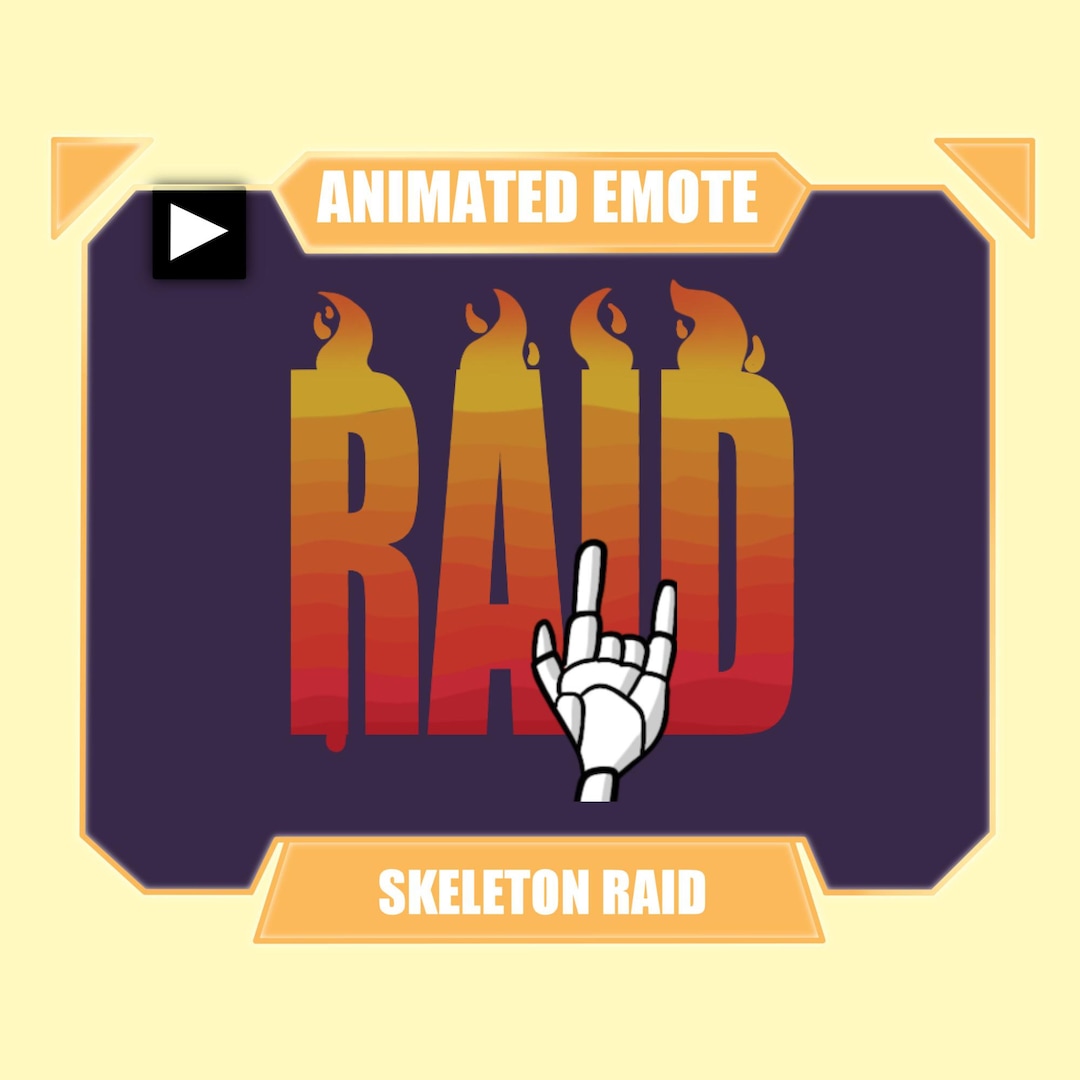 Animated Raid Emote | Raid Fire Emote | Animated Twitch Emote ...