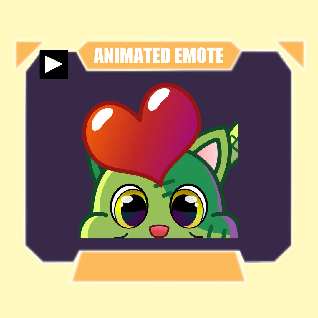 ANIMATED Zombie Cat With Balloon Halloween Emote for Twitch Kick ...