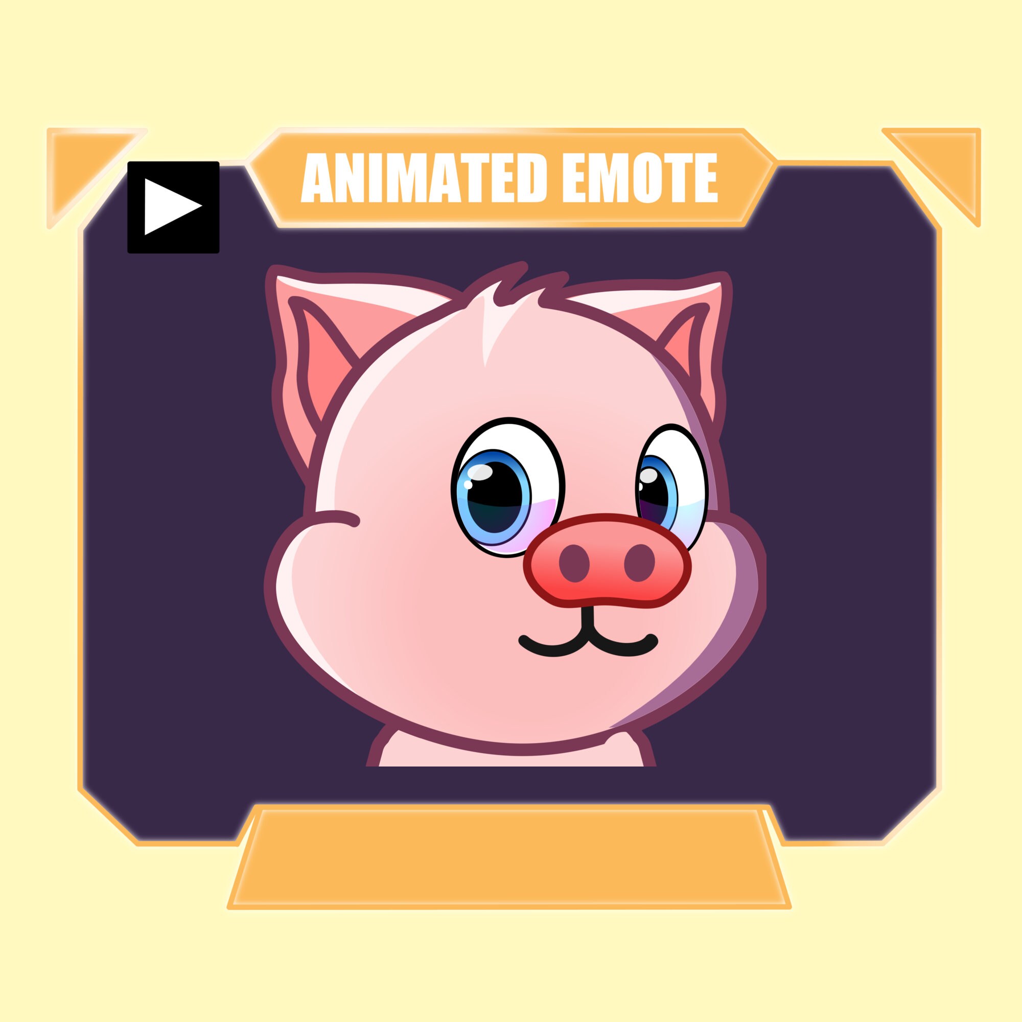 ANIMATED Pig Side Eye Meme Emote for Twitch Kick Discord Youtube Stream ...