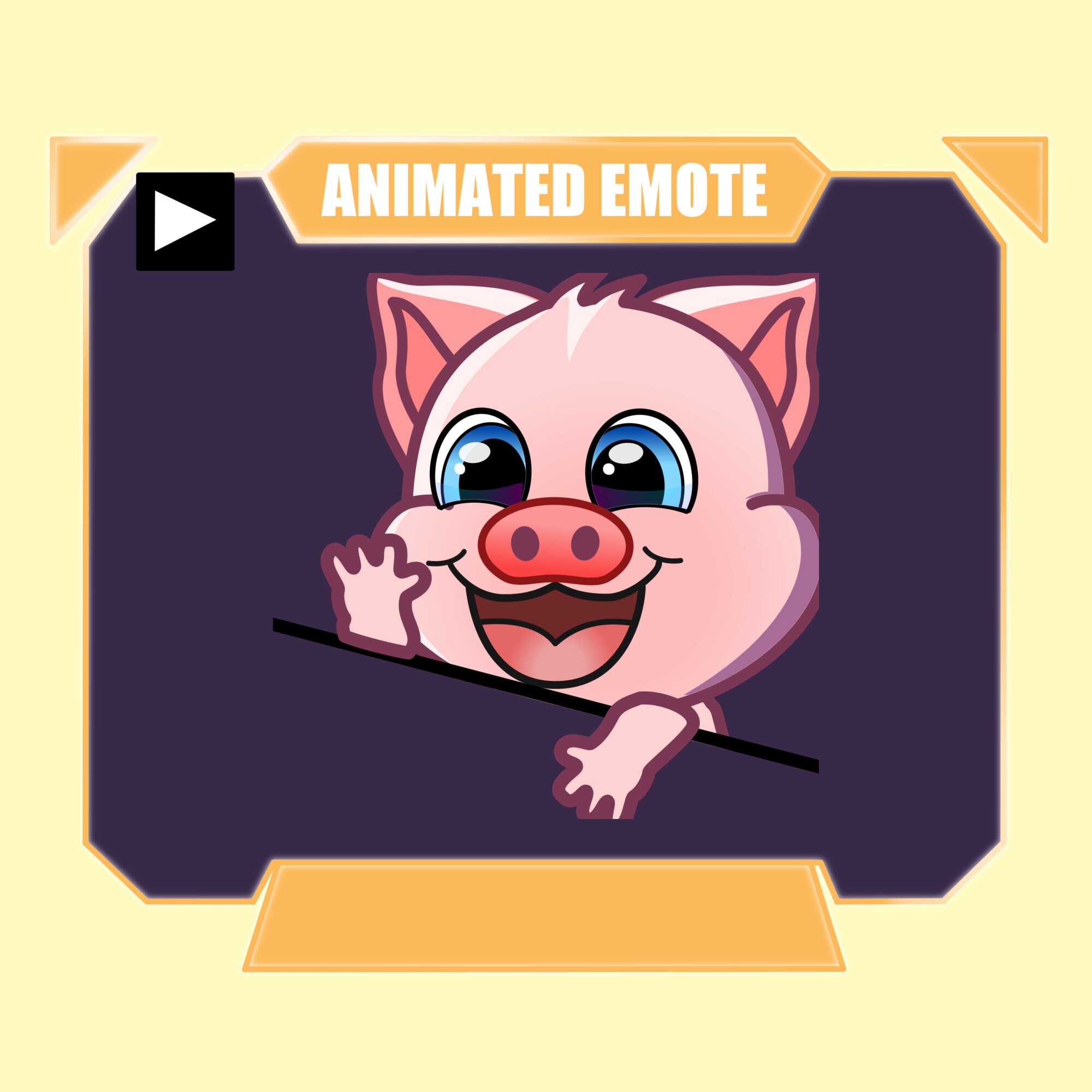 ANIMATED Pig Bongo Emote for Twitch Kick Discord Youtube Stream | Pink ...