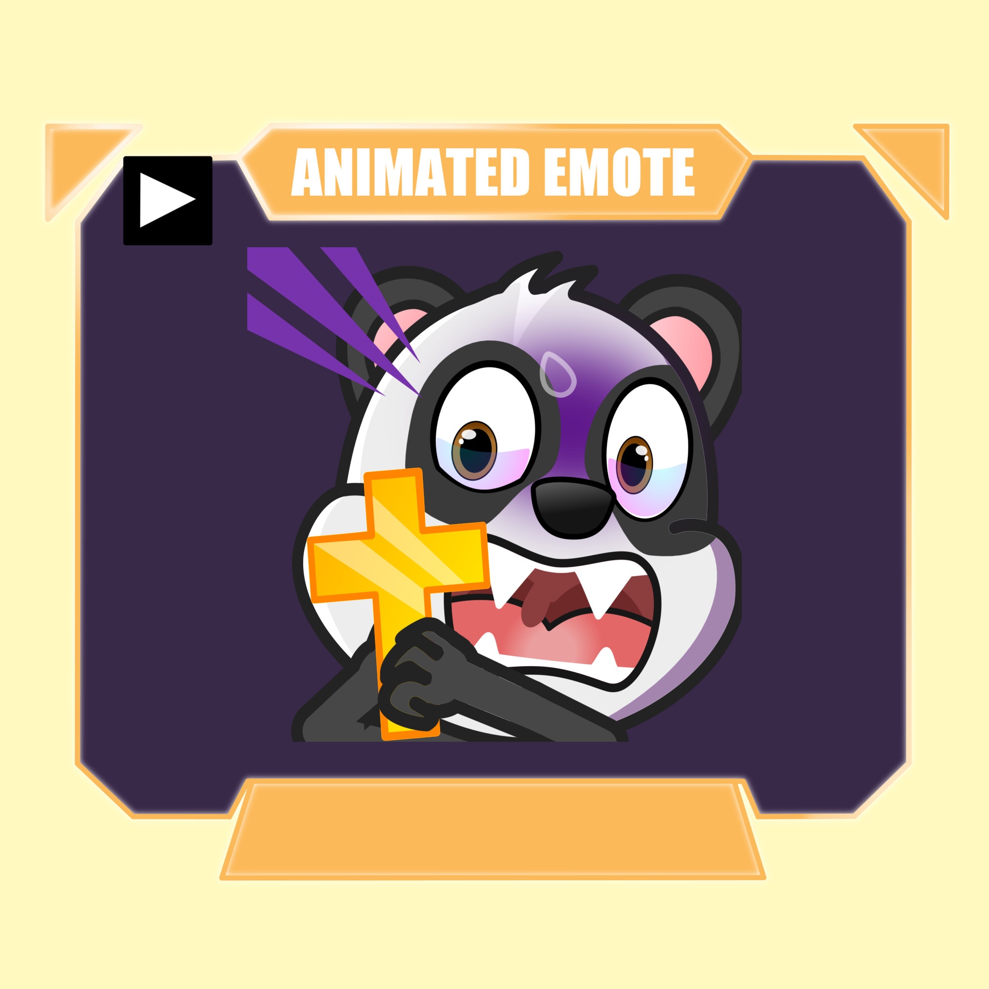 ANIMATED Panda Scared Emote for Twitch Kick Discord Youtube Stream ...