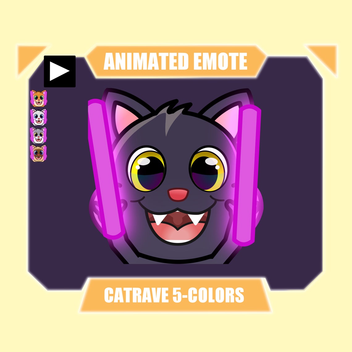 ANIMATED Cat Rave Emote for Twitch Discord Youtube Streaming - Etsy