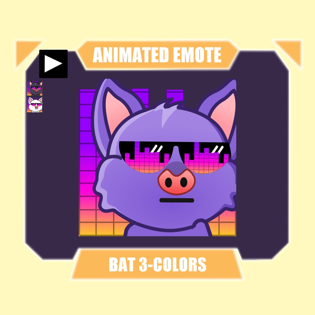 ANIMATED Bat Jam Halloween Emote for Twitch Kick Discord Youtube | Cute ...