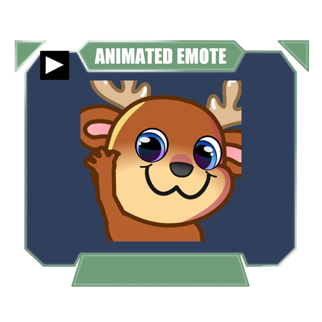 ANIMATED Deer Hi Hello Christmas Emote for Twitch Kick Discord Youtube ...