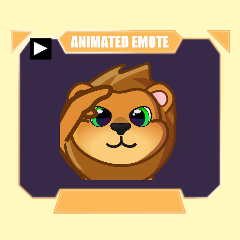 ANIMATED Lion Salute Emote for Twitch Kick Discord Youtube Stream ...