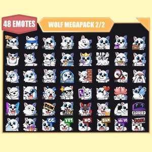 WHITE WOLF Emote Bundle 2 for Twitch | Youtube Emotes | Discord Emotes ...
