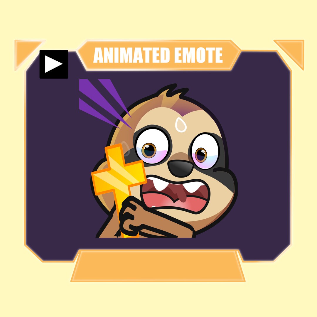 ANIMATED Sloth Scared Emote for Twitch Kick Discord Youtube Stream ...
