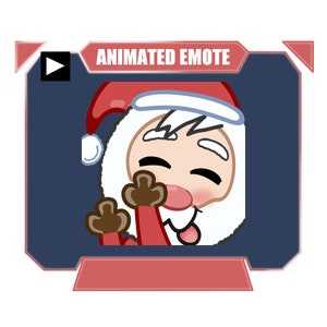 ANIMATED Santa Claus Middle Finger Christmas Emote for Twitch Kick ...
