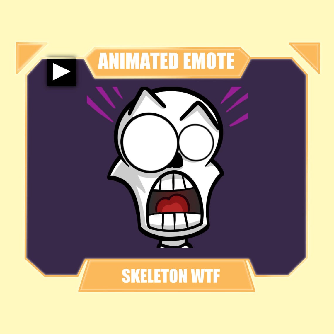 Animated Skeleton WTF Animated Twitch Emote Discord Emote Youtube Emote ...