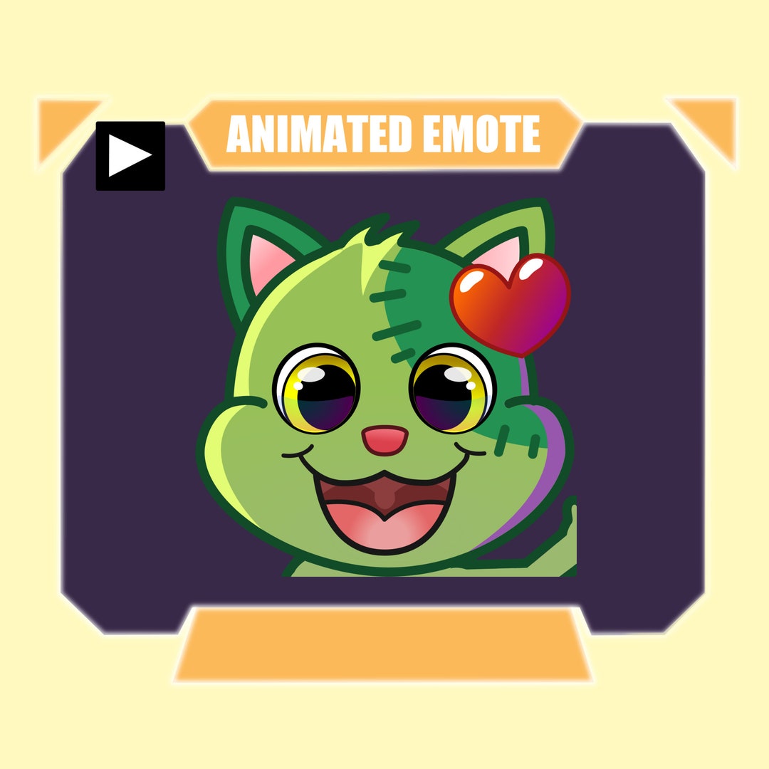 ANIMÉ Zombie chat baiser Halloween emote pour Twitch Kick Discord ...