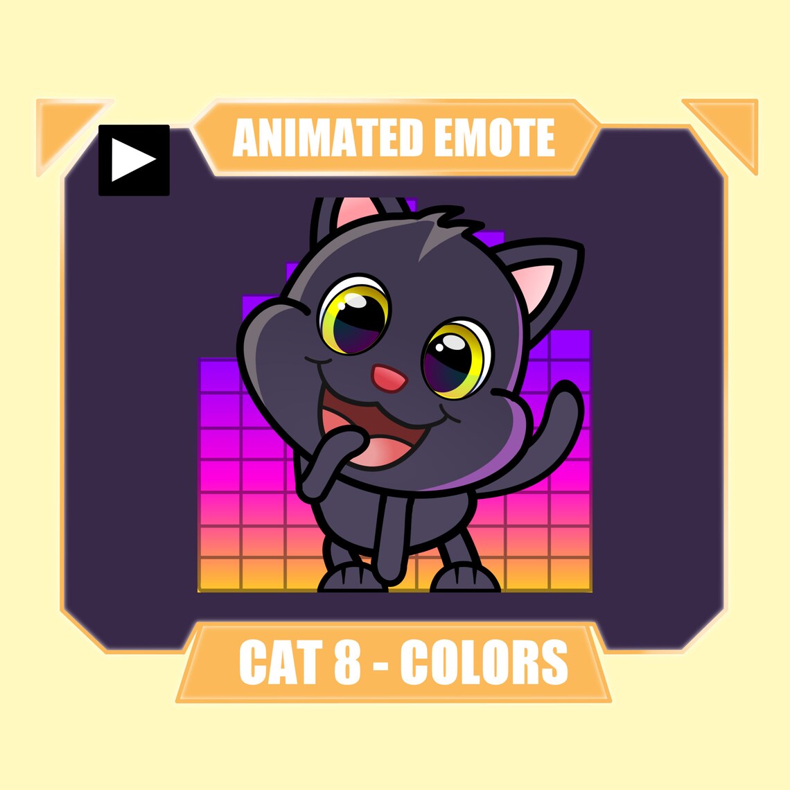 ANIMATED Cute Cat Dance Emote for Twitch Discord | Cat Party Jam Disco ...
