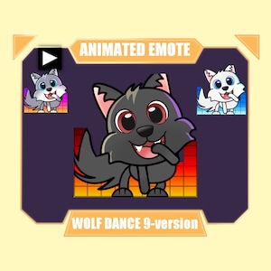 ANIMATED Cute Wolf Dance Emote for Twitch Discord Youtube - Etsy