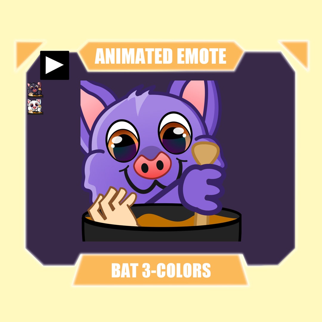 ANIMATED Bat Cooking Halloween Emote for Twitch Kick Discord Youtube ...