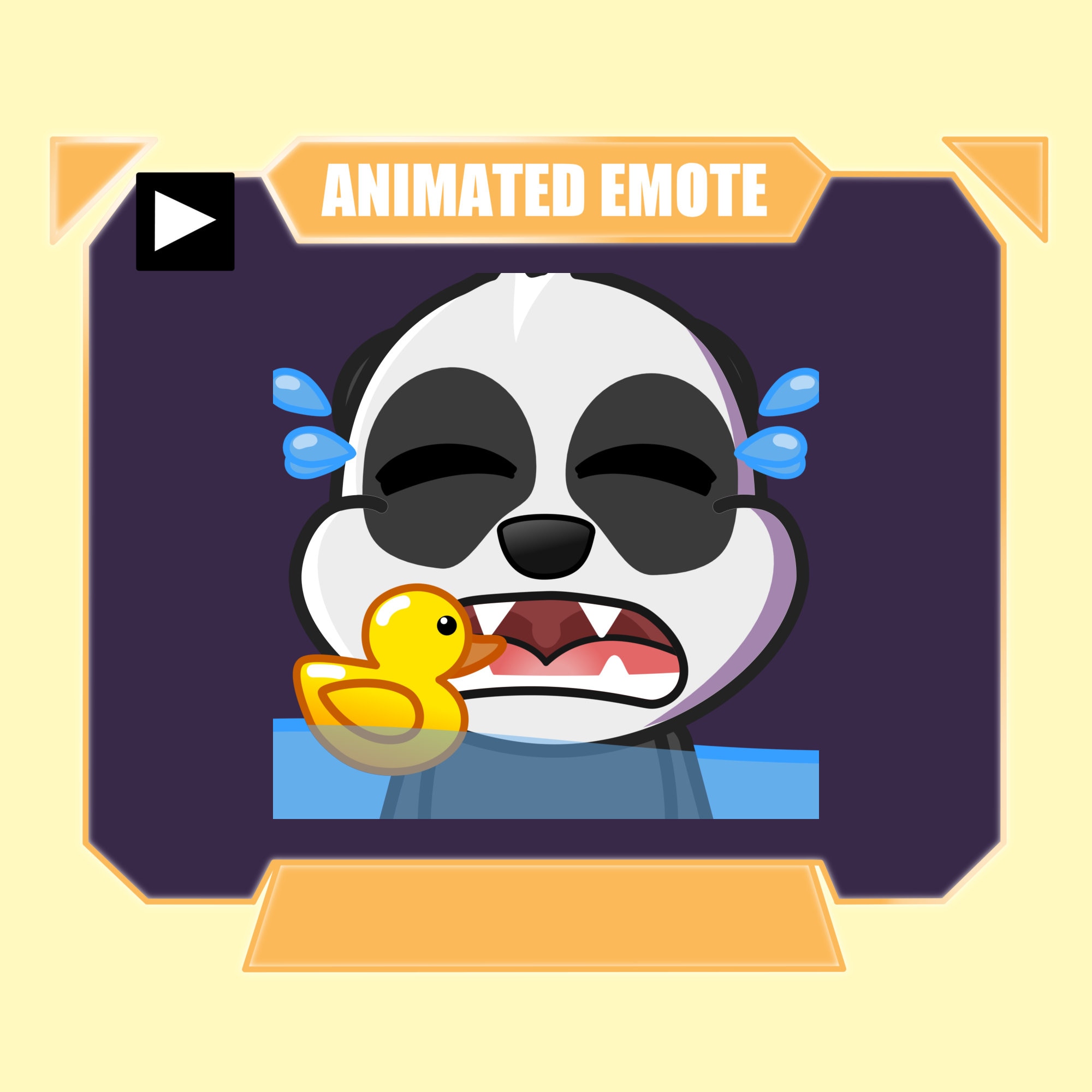 ANIMATED Panda Crying Emote for Twitch Kick Discord Youtube Stream ...