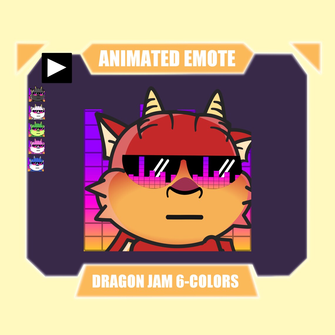 ANIMATED Dragon Jam Emote for Twitch Discord Youtube Stream Dragon Jam ...