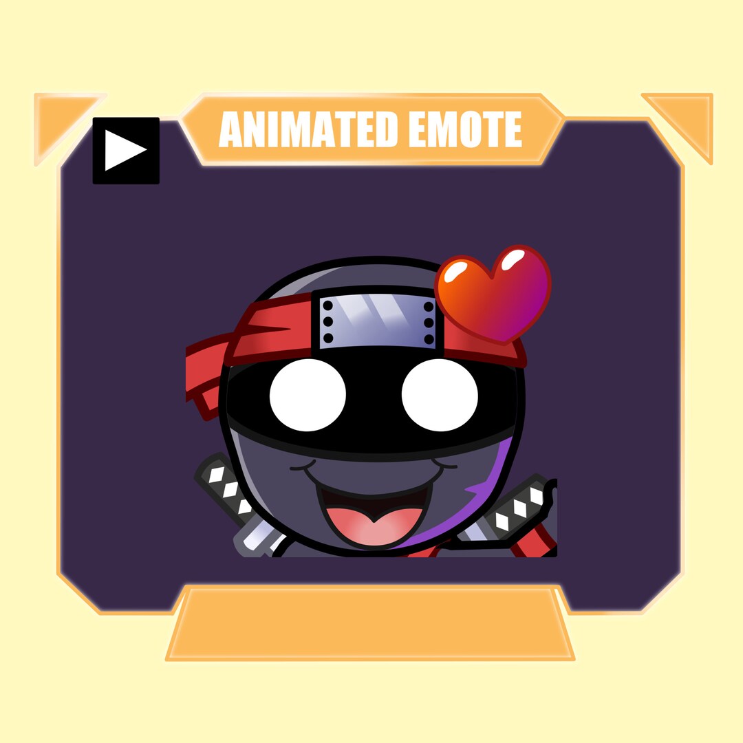ANIMATED Ninja Blowing a Kiss Emote for Twitch Kick Discord Youtube ...