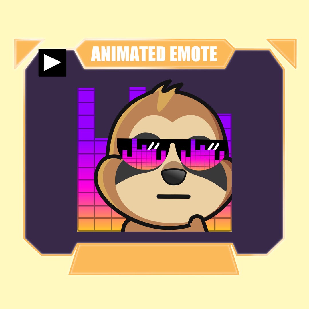 ANIMATED Sloth Jam Dance Emote for Twitch Kick Discord Youtube Stream ...