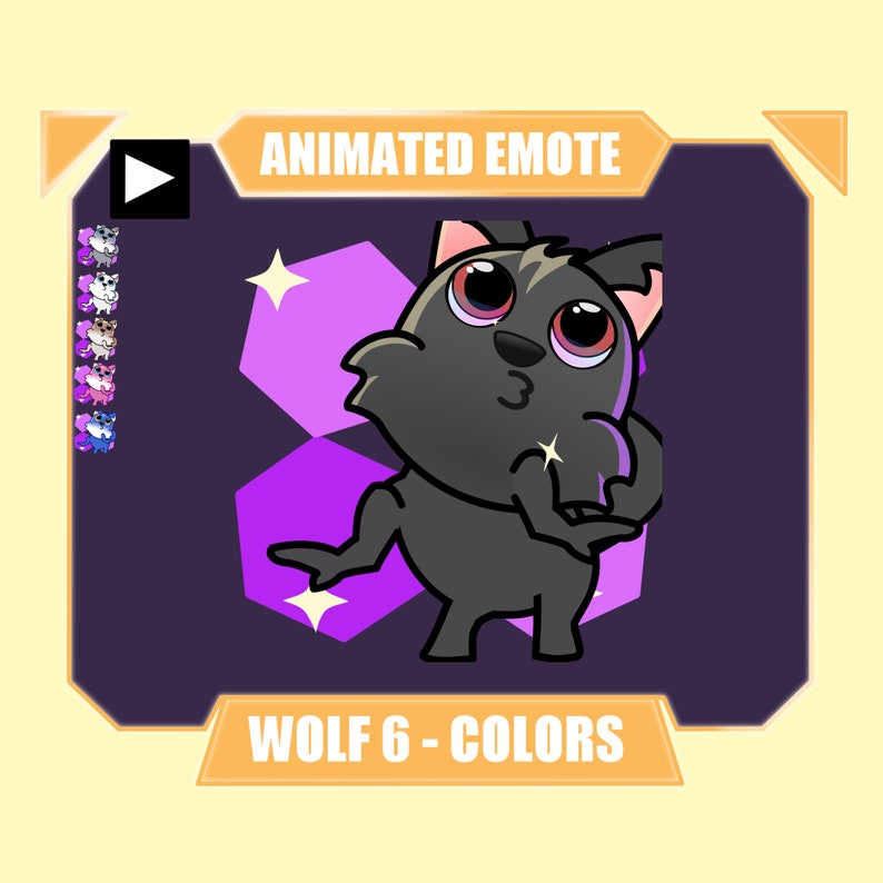 ANIMATED Wolf Disco Dance Emote for Twitch Kick Discord Youtube | Cute ...
